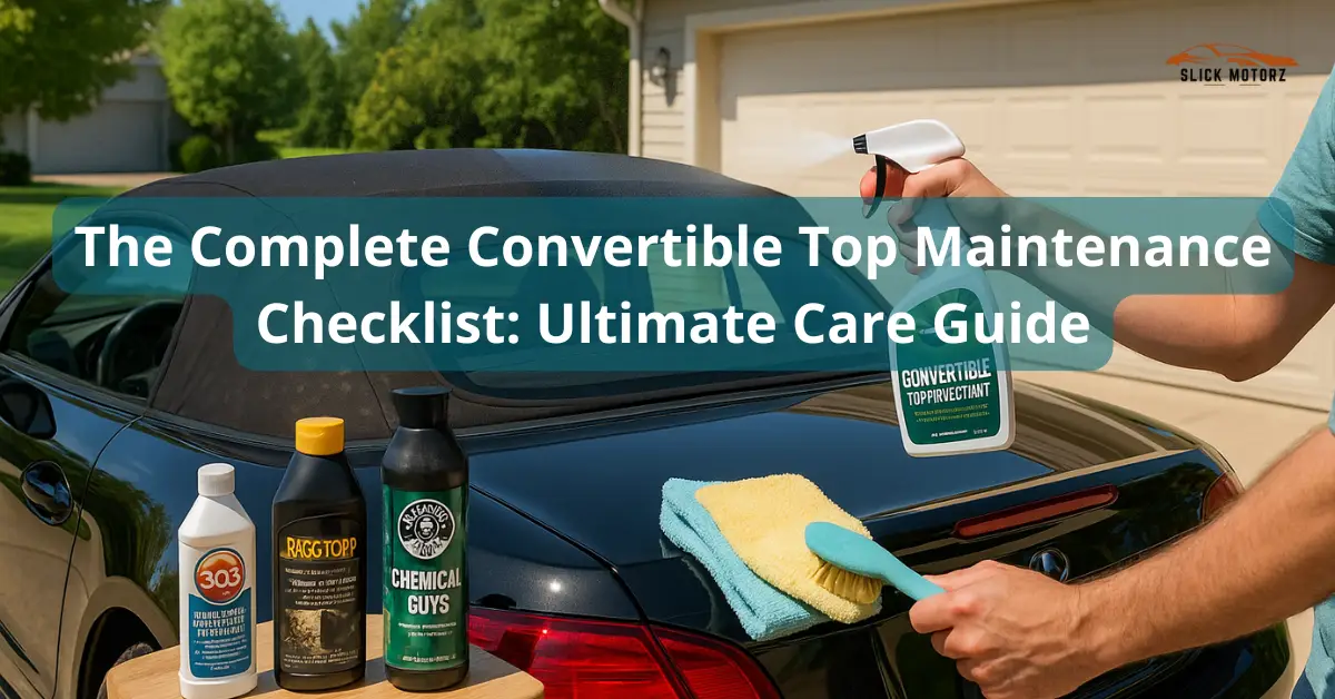 The Complete Convertible Top Maintenance Checklist