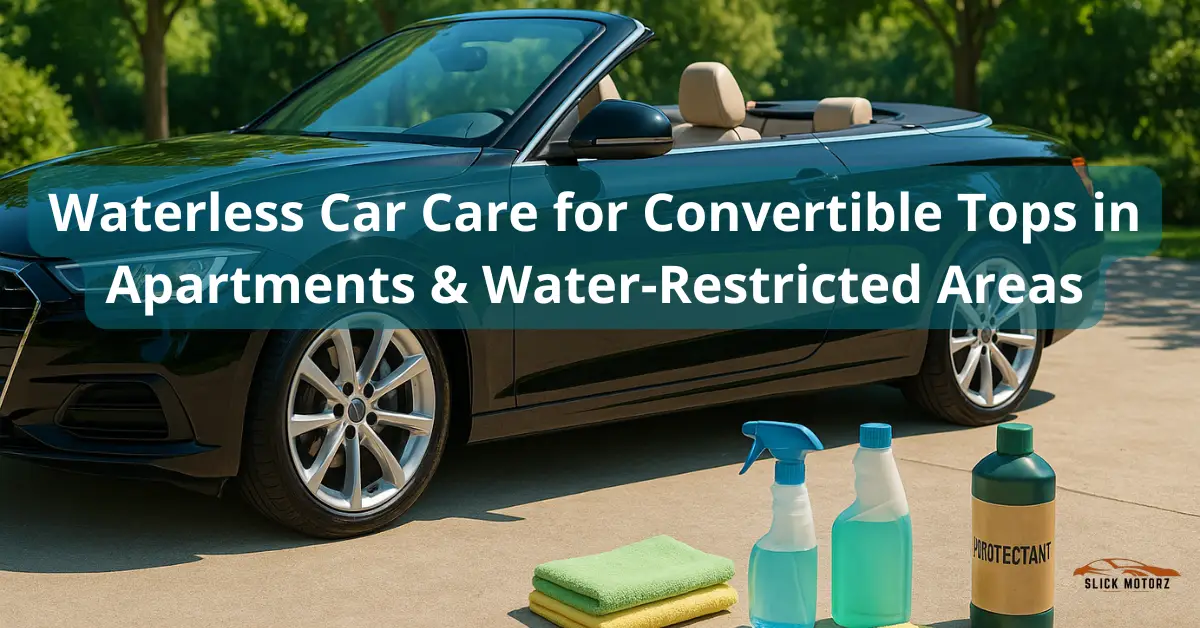 Waterless Car Care For Convertible Tops: Eco-Friendly Wash